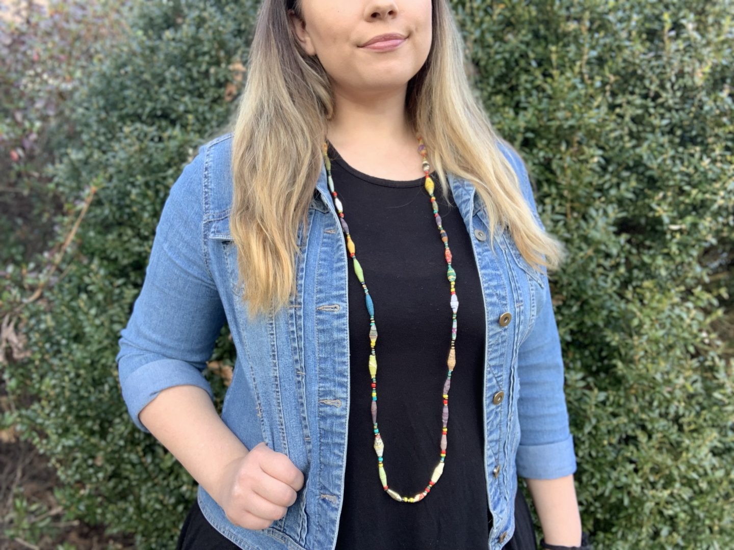 Mercy Jewelry- Recycled Paper Bead Long Necklace - Magnolia Place